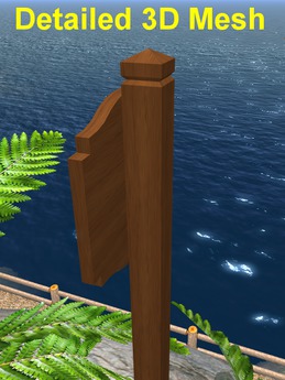 Second Life Marketplace - "Sim Crossing" Sign on Post, Attractive 3D ...