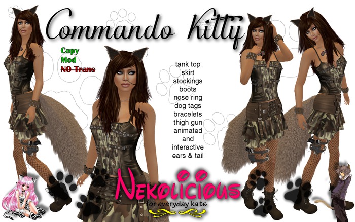 Second Life Marketplace - Commando Kitty ~ Nekolicious