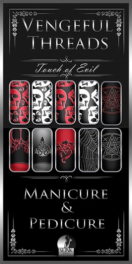Second Life Marketplace - Vengeful Threads - Slink Nails - Touch of Evil