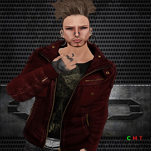 Second Life Marketplace - **Void Bomber Jacket** Red Worn Leather