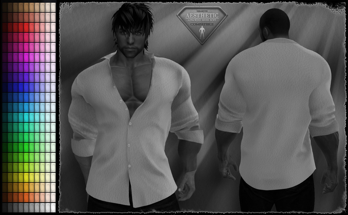 Second Life Marketplace - Half Unbuttoned Mesh Shirt - DEMO V1.1 + V1.2