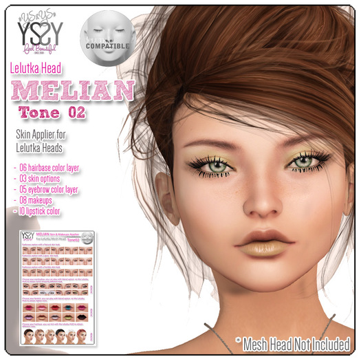 Second Life Marketplace - *YS&YS* Melian Skin Applier for Lelutka Heads ...