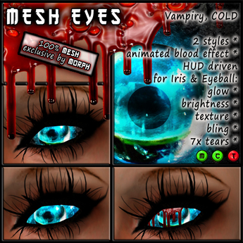 Second Life Marketplace - 0o Morph Mesh Eyes Vampiry (COMPLETE, 5 Sets ...