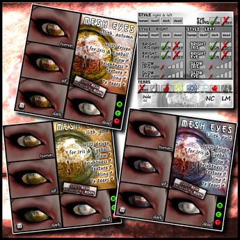 Second Life Marketplace - 0o Morph Mesh Eyes LILITH + HUD (3 colors in ...
