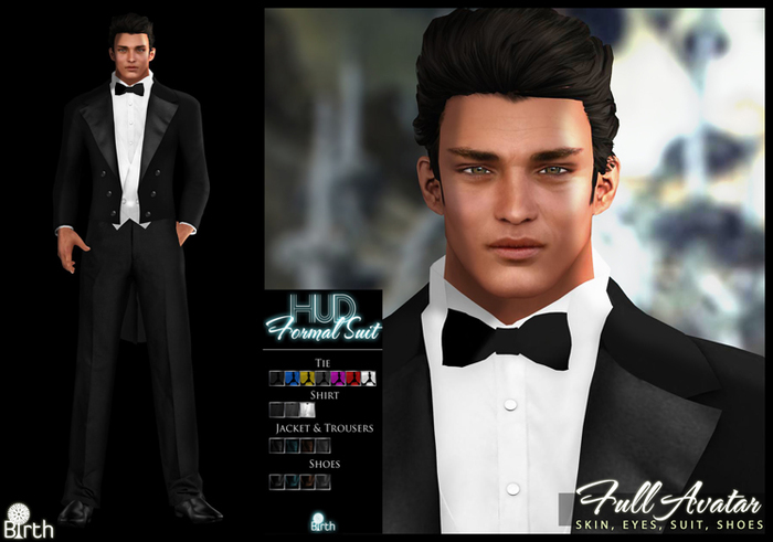 Second Life Marketplace - *Birth* Formal Suit Full Avatar DEMO