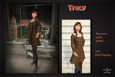 Second Life Marketplace - LUZ - Tracy coat dress brown - vendor