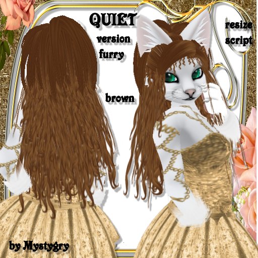 Second Life Marketplace - "Quiet" brown flexi hair furry hair resize ...