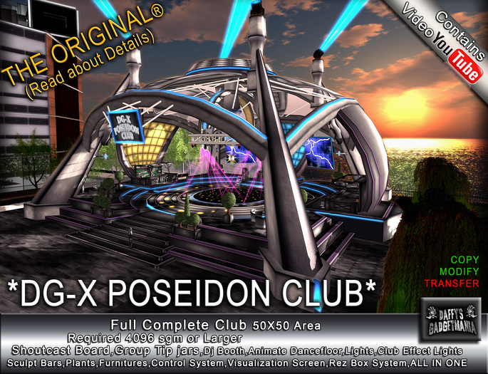 Second Life Marketplace - *DG-X POSEIDON CLUB*~ ORIGINAL! Effect Lights ...