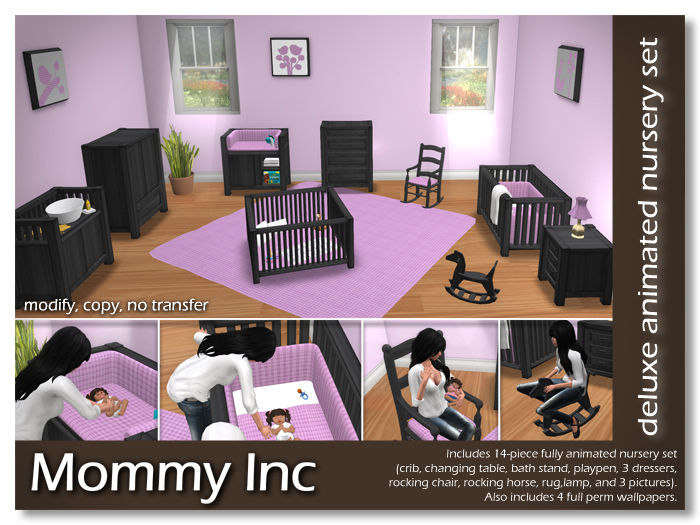 Second Life Marketplace - *Mommy Inc* Deluxe 14-Piece Nursery Set ...