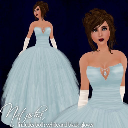 Second Life Marketplace [k~ ~s] Natasha Gown Shy Blue