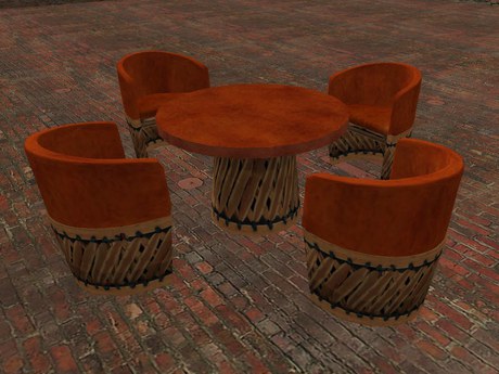 Second Life Marketplace - Mexican Equipale Dining Set