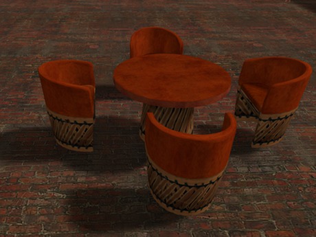 Second Life Marketplace - Mexican Equipale Dining Set