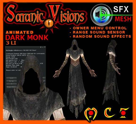 Second Life Marketplace - Animated Dark Monk