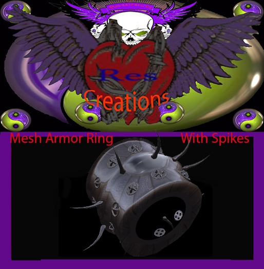 Second Life Marketplace - armor ring crosses and spikes