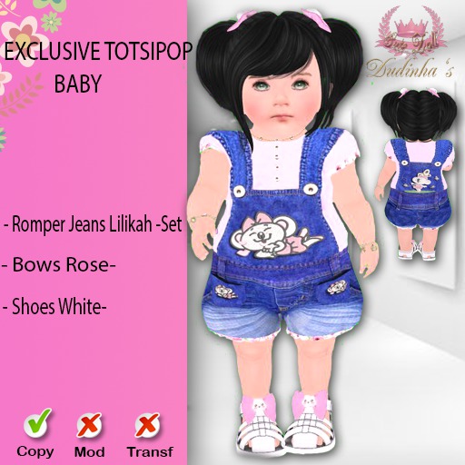 Second Life Marketplace - CDD Romper jeans Lilikah-Set Box TOT BABY