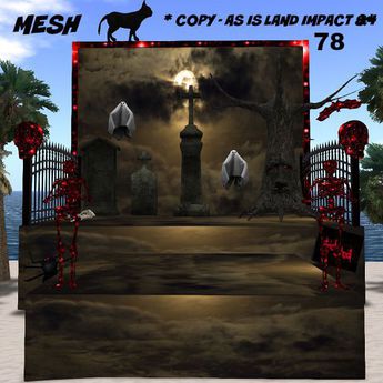 Second Life Marketplace - * Spooky GraveYard Stage with Resizer - Mesh