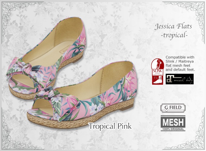 Second Life Marketplace Gf Jessica Flats Tropical Pink