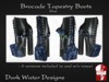 Second Life Marketplace - DWD Brocade Tapestry Boots - Blue (boxed)