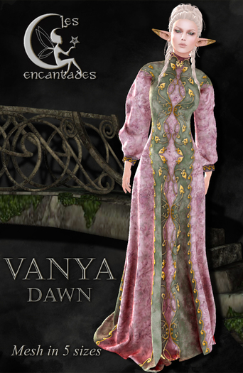 Second Life Marketplace - *LE* Vanya Dawn - Medieval Elfic mesh gown