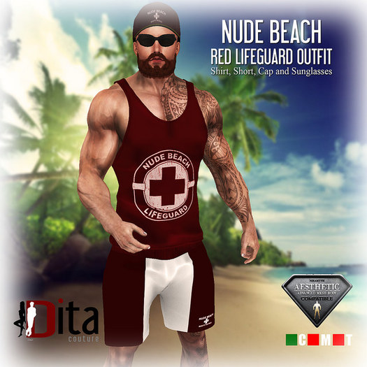 Second Life Marketplace Dc Nude Beach Lifeguard Red Aesthetic