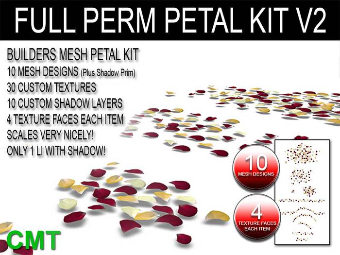 Second Life Marketplace - Mesh Petal Kit V2 FULL PERM [ON SALE]