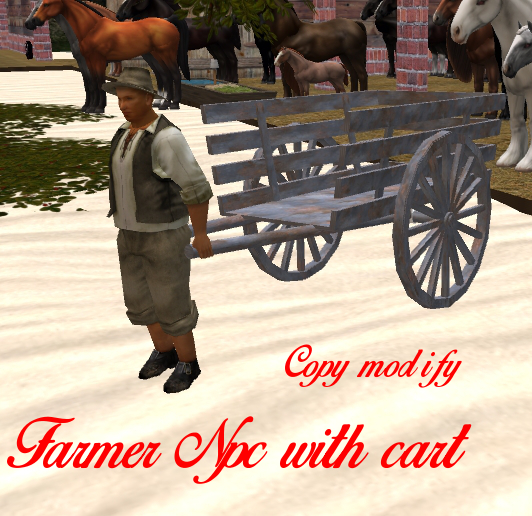 Second Life Marketplace - AL - Man - FarmerWithCartMedievalorWestern 1LI