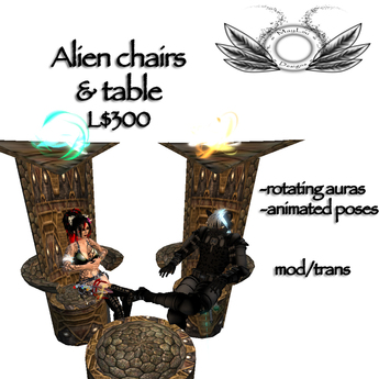 Second Life Marketplace - Alien chairs - sci fi style chairs with dark ...