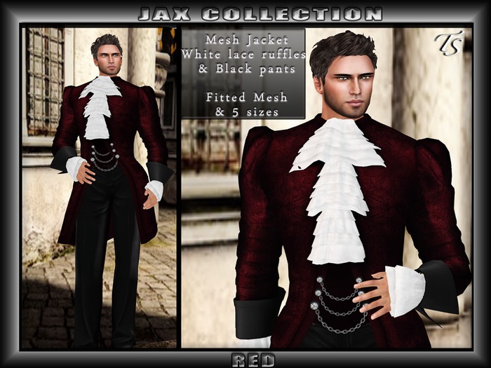 Second Life Marketplace - TS-Formal-Mens-Jax-#5-Red