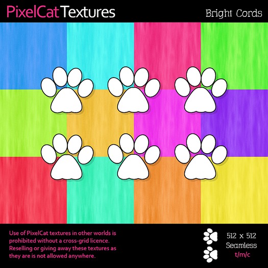 Second Life Marketplace - PixelCat Textures - Bright Cords