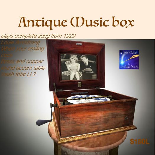 Second Life Marketplace - Antique Music Box Mesh plays when your ...