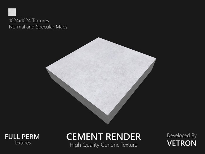 Second Life Marketplace - [Vetron] Cement Render