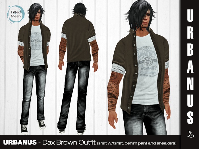 Second Life Marketplace - **URB** - Dax Brown Outfit - Urbanus
