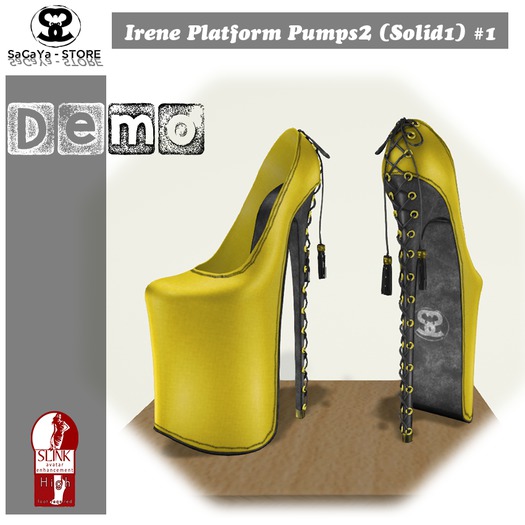 Second Life Marketplace - SaCaYa - Irene Platform Pumps2 (Solid1) #1 Demo