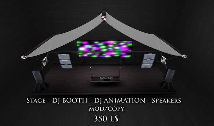Second Life Marketplace - Pixlights stage dj booth animation dj ...