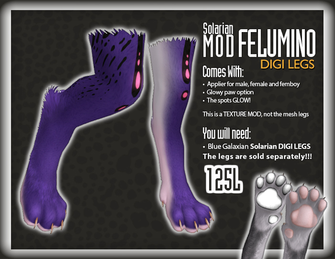 Second Life Marketplace - ::Static:: Felumino Digi Leg Mod - Mythic