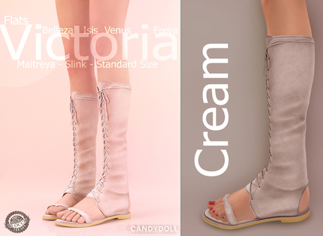 Second Life Marketplace - _CandyDoll_ Victoria Flats Cream