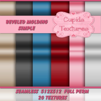 Second Life Marketplace - *Cupids Textures * 20 BEVELED MOLDING SIMPLE ...