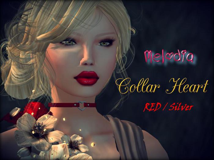 Second Life Marketplace - :::MELODIA::: MESH COLLAR HEART *Dunja - RED ...