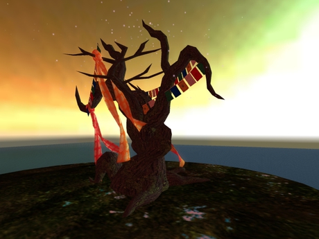 Second Life Marketplace - Temple tree - decorated with floating silks ...