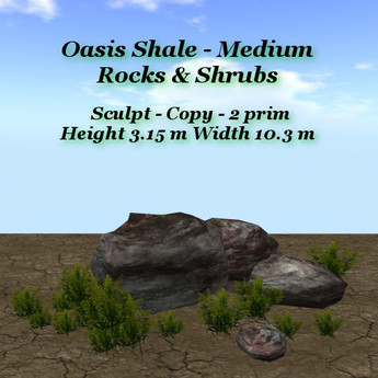 Second Life Marketplace - Oasis Shale Rock Med
