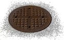 Second Life Marketplace - ☻ Manhole Cover With Spooky Beckoning Hand ...