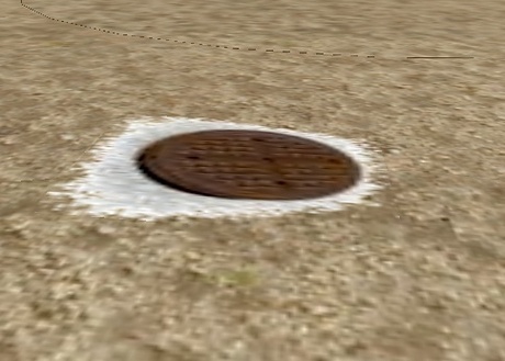 Second Life Marketplace - ☻ Manhole Cover With Spooky Beckoning Hand ...