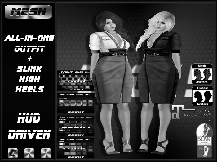 Second Life Marketplace - DEMO ZK! 'Amelie' Female Outfit - Maitreya/Slink
