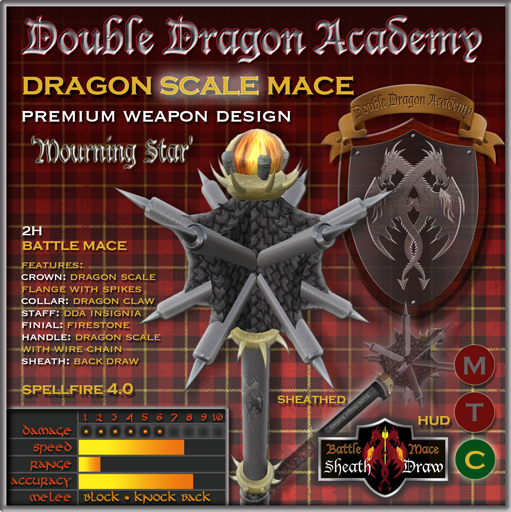 Second Life Marketplace - DRAGON SCALE ~ Battle Mace *PREMIUM*