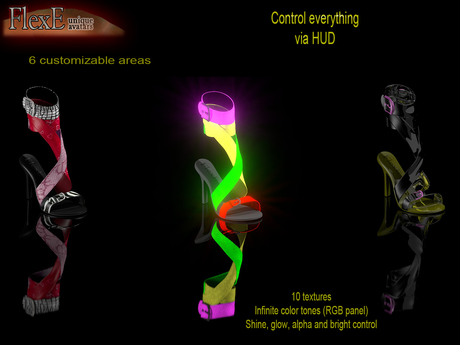 Second Life Marketplace - [Hydra shoes] For Slink Med feet, 6 areas ...