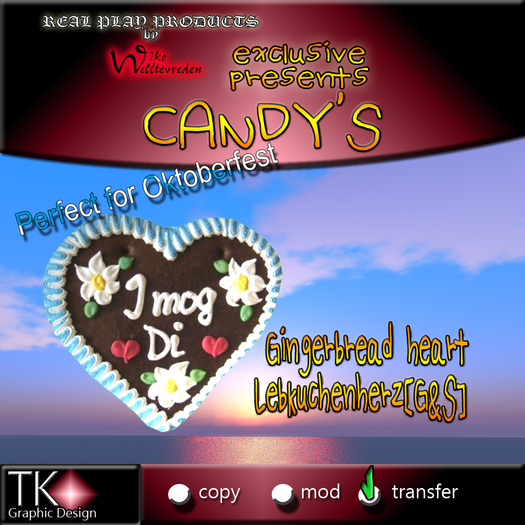 Second Life Marketplace - CANDYs * Gingerbread heart: I mog di [G&S ...