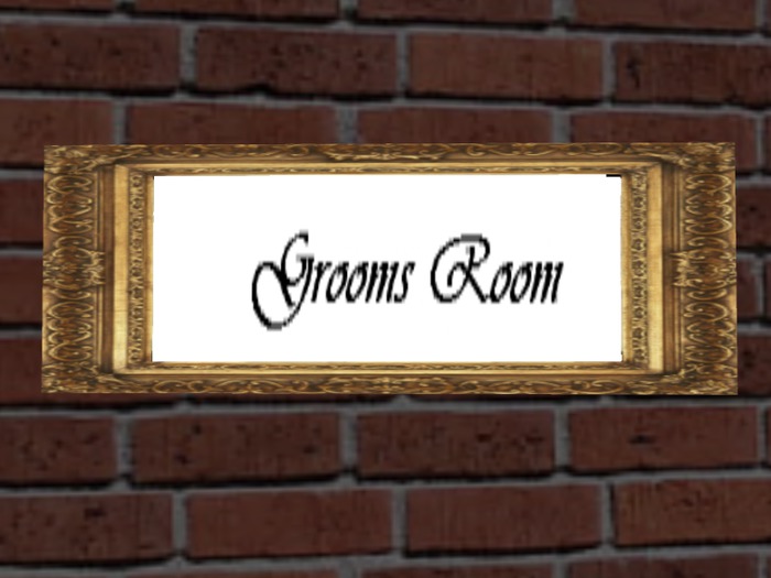 Second Life Marketplace - Grooms Room Sign