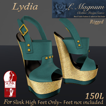 Second Life Marketplace - LMagnum Slink High Shoes Lydia - Aqua