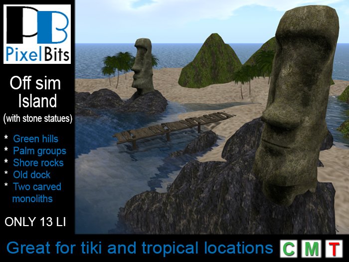 Second Life Marketplace - PB - Tropical off sim island (with monoliths)