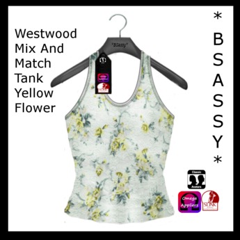 Second Life Marketplace - *BSASSY* WESTWOOD TANK FLOWER YELLOW.OMEGA ...